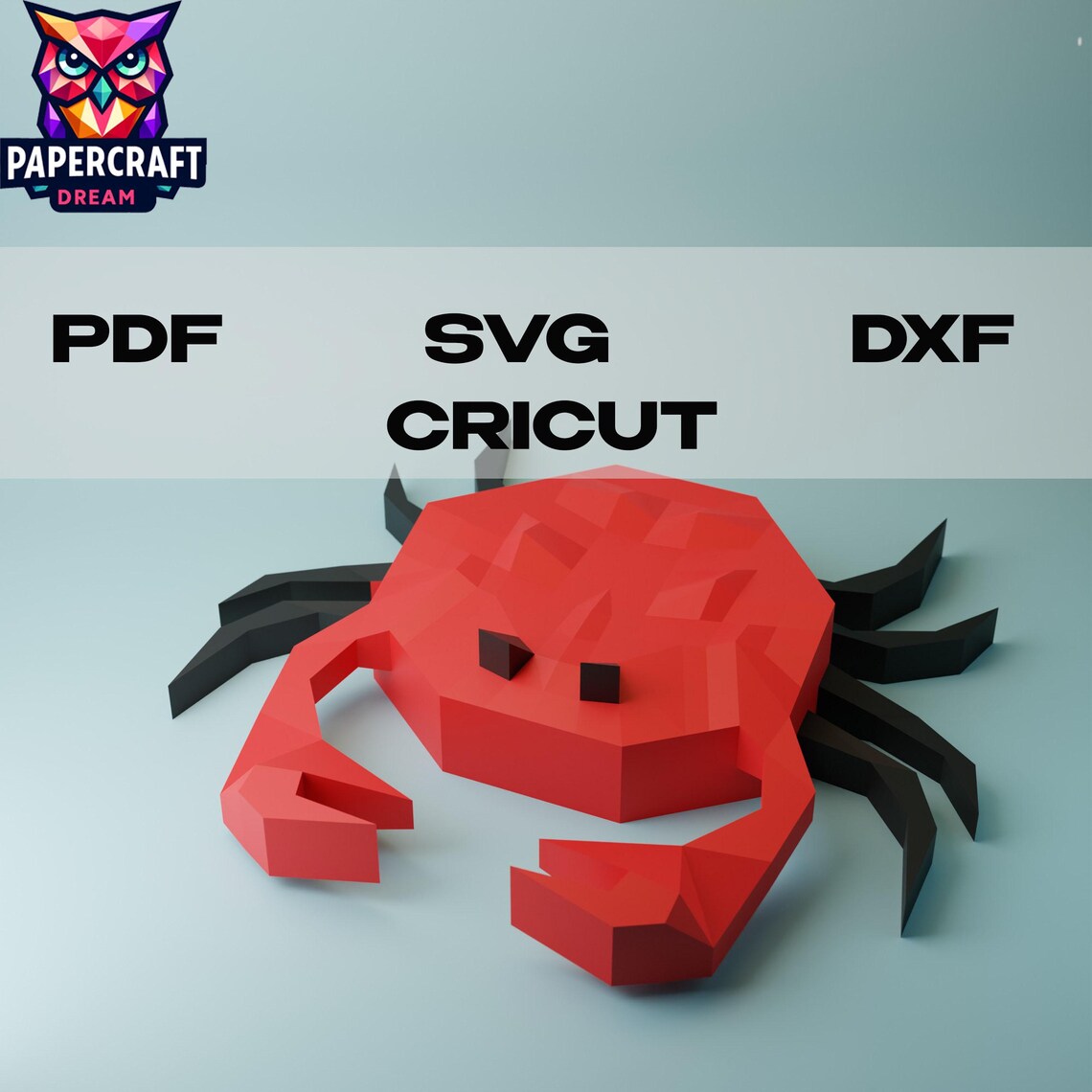 3D Papercraft Crab, Paper 3d Crab, SVG Template, 3D Paper Decor, DIY ...
