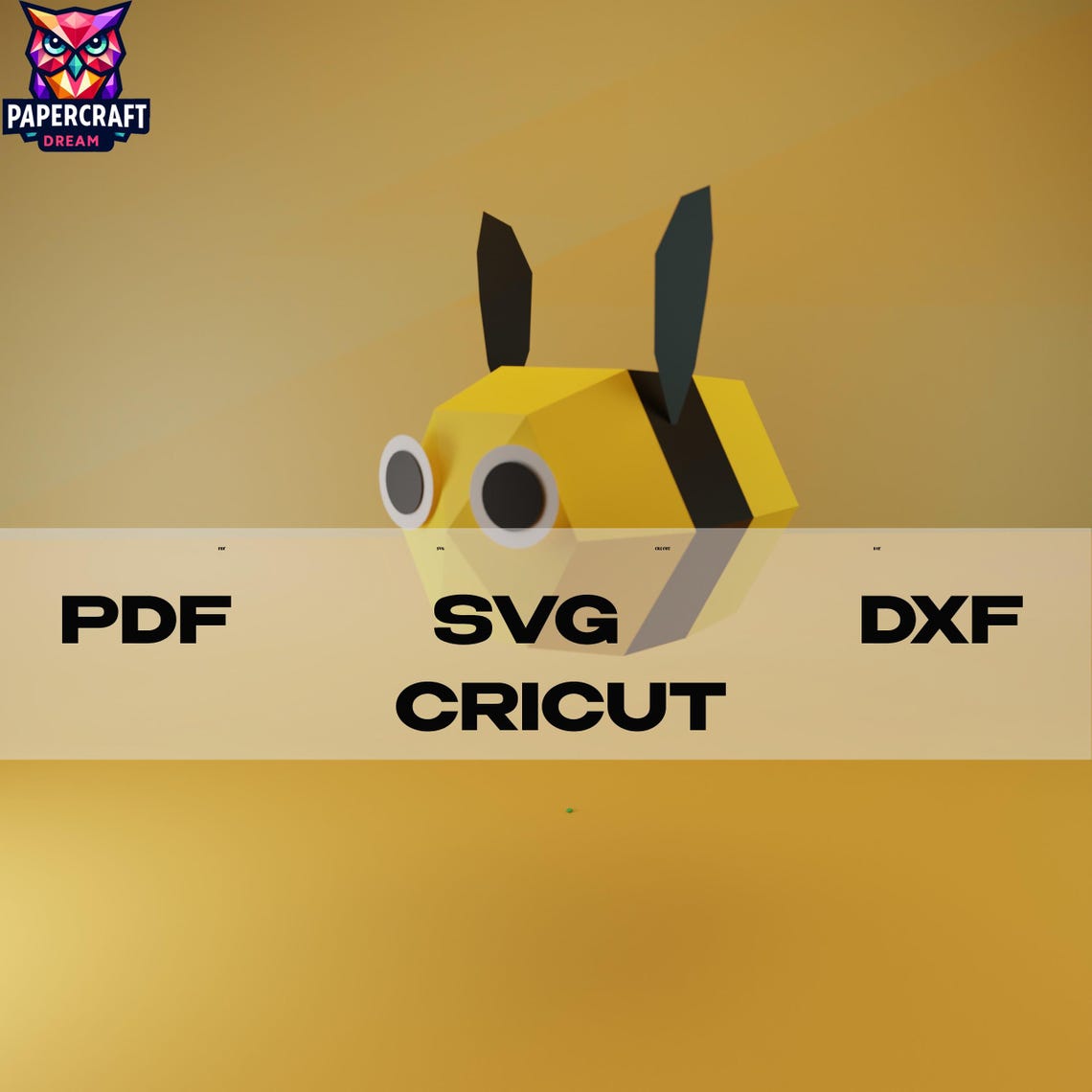 Bee 3D Papercraft– DIY Bee Origami,low Poly Bee , Paper Bee Pdftemplate ...