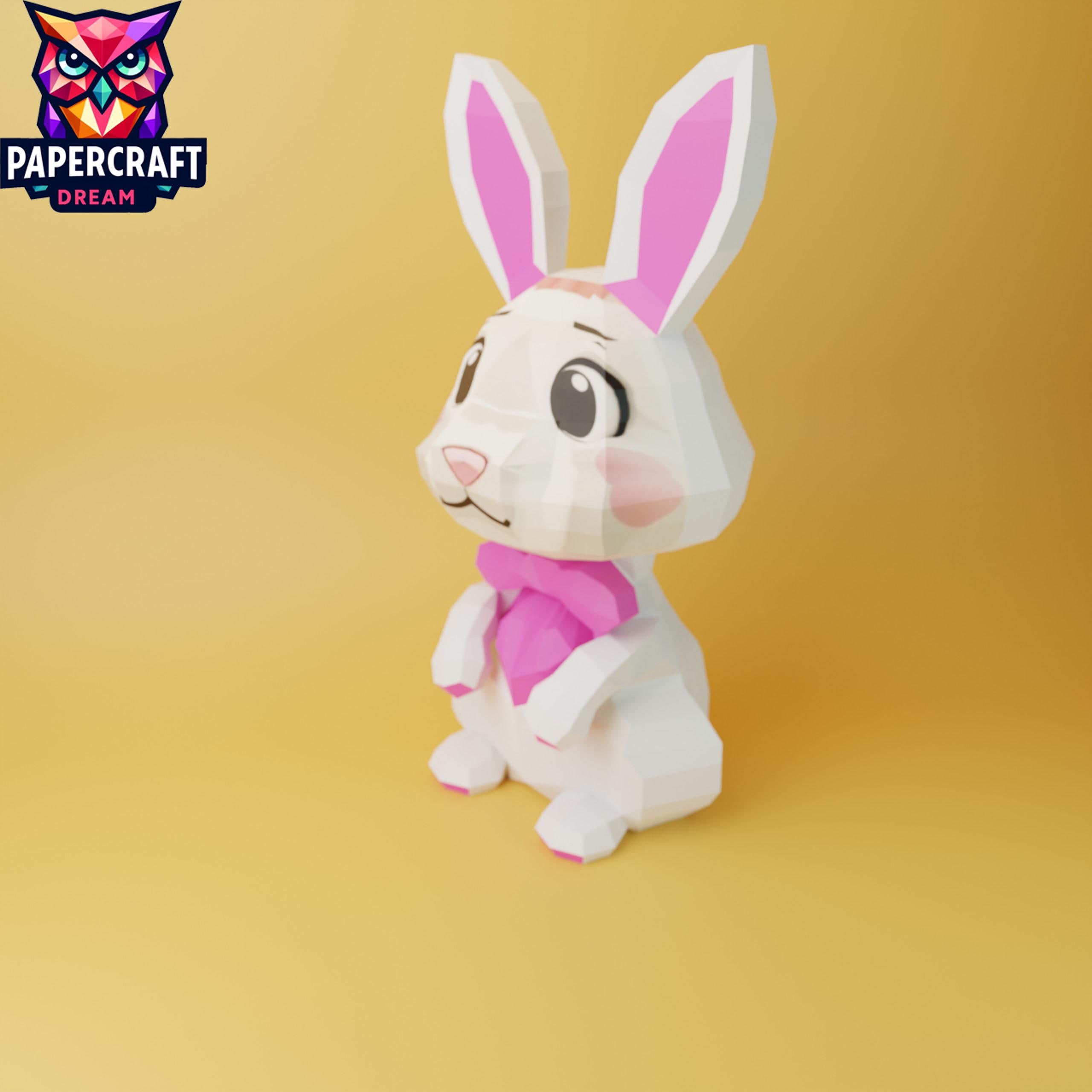 Easter Bunny 3d Papercraft– DIY Easter Bunny Pdf Textured , Gift DIY ...