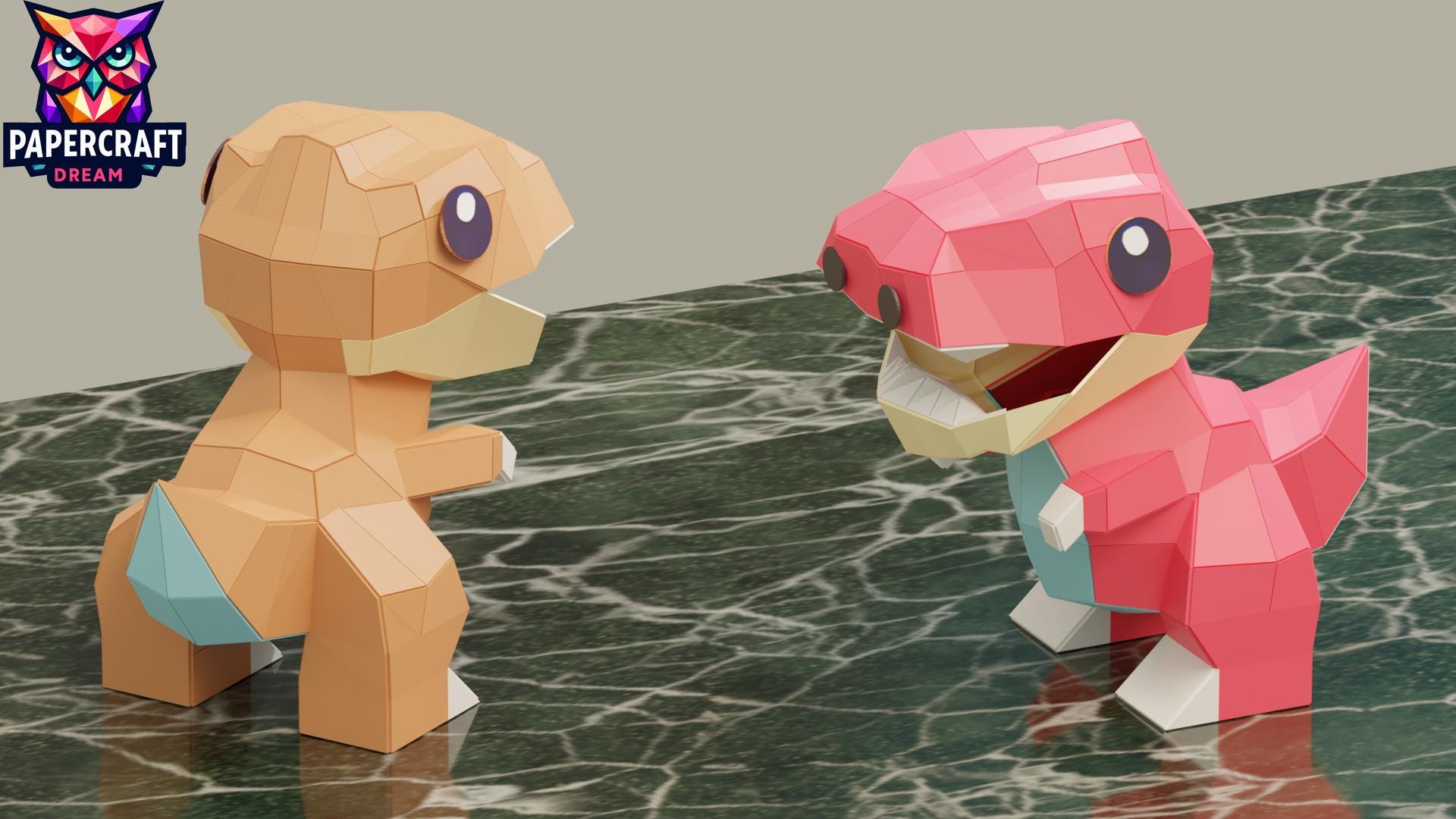 DIY T-rex Papercraft Kit | Cute 3D Dinosaur Model | Kids Room Decor | Educational Craft ...