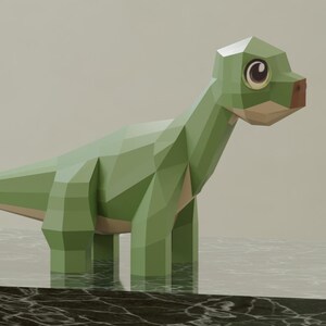 Baby Brachiosaurus Dinosaur Papercraft Template (PDF, SVG, DXF) - Etsy