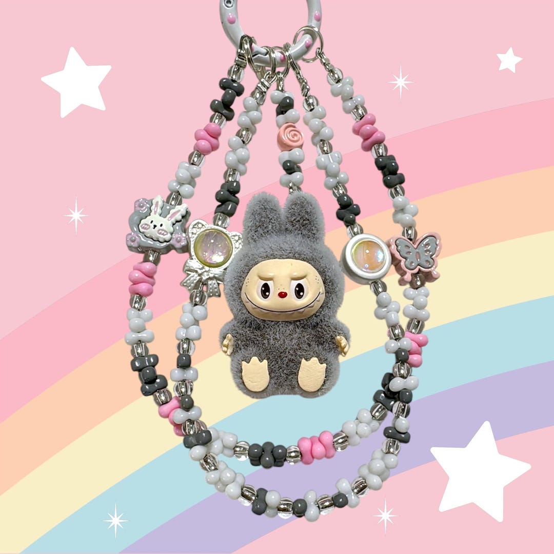Popmart Labubu Handmade Beaded Phone Charm/keychain, the Monsters ...