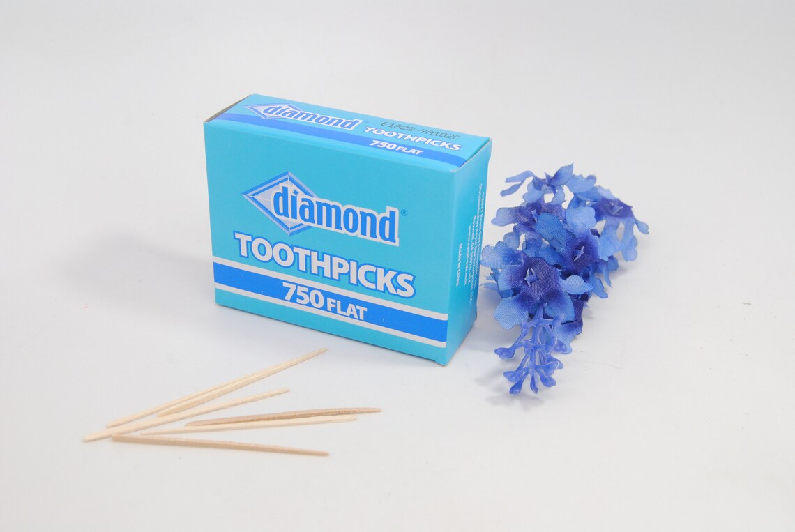 Diamond Brand Flat Wood Toothpicks || Toothpicks 750 per Package || Bar ...