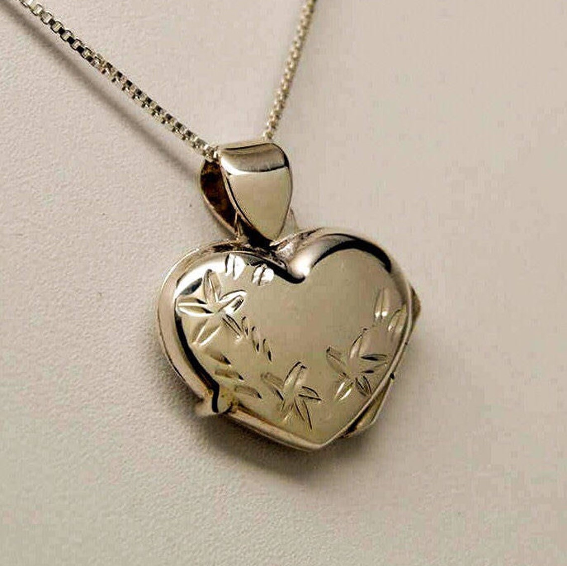 Petite Picture Locket Necklace in Genuine 925 Sterling Silver - Etsy