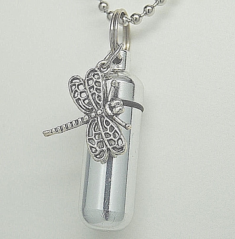 Dragonfly Cremation Urn Necklace Memorial Keepsake - Etsy