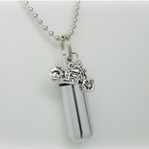 Motorcycle Cremation Urn Necklace || Biker Memorial || Harley Inspired ...