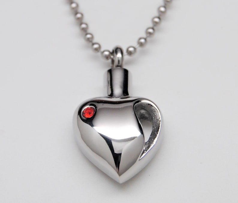Missing Piece Heart Cremation Urn Necklace || Ashes Keepsake ...