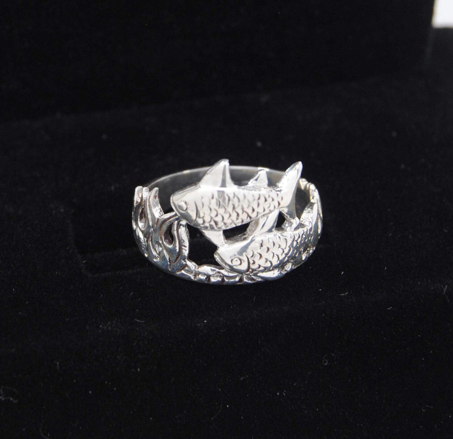 Fish Ring in 925 Sterling Silver Adjustable Ring Gift | Etsy