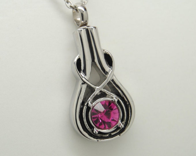 Infinity Knot Cremation Jewelry Pink CZ Urn Necklace Pendant - Etsy