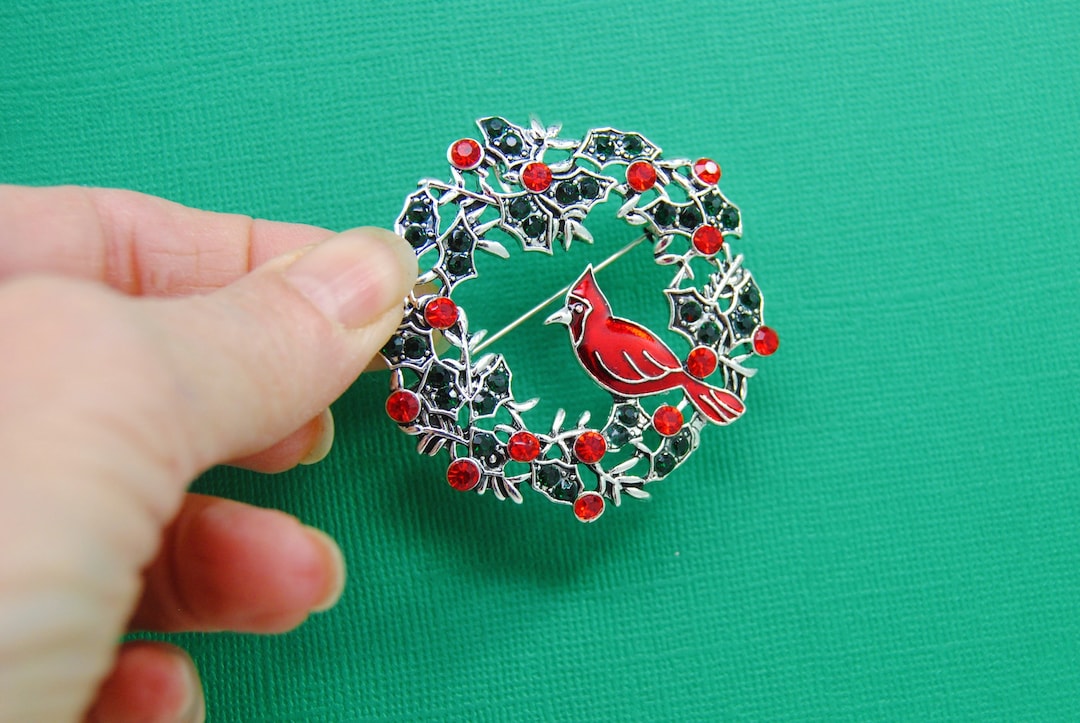 Red Cardinal Pin OR Cardinal Necklace, Gift for Cardinal Lovers ...