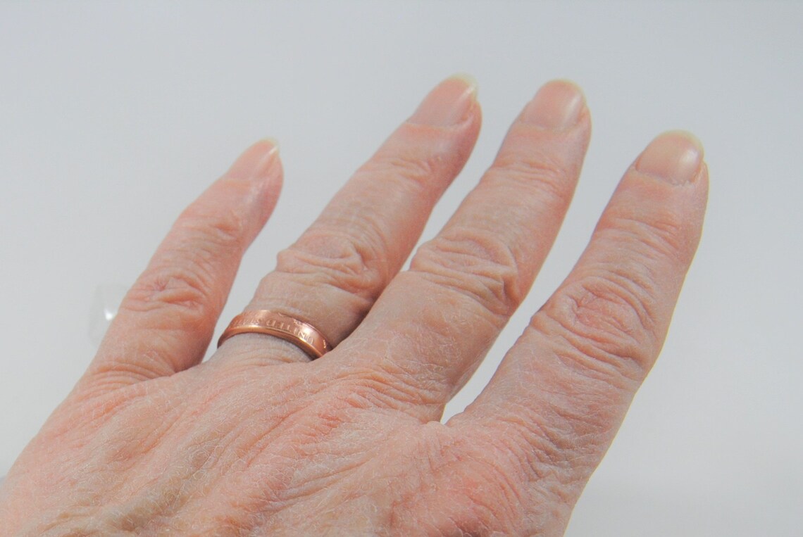 Lucky Penny Coin Ring Copper Penny Ring Sizes 3-8 2 | Etsy