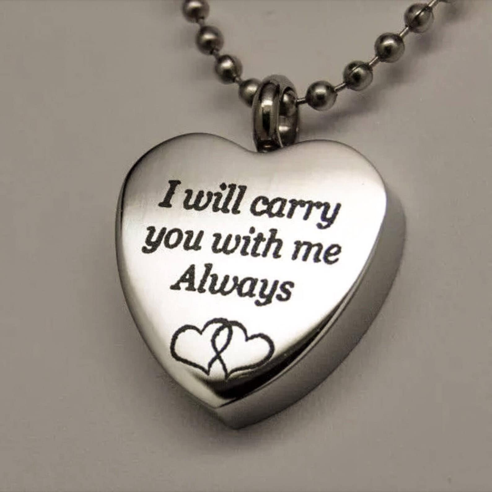 Engraved i Will Carry You With Me Always Heart Urn | Etsy