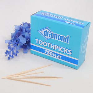 Diamond Brand Flat Wood Toothpicks || Toothpicks 750 per Package || Bar ...