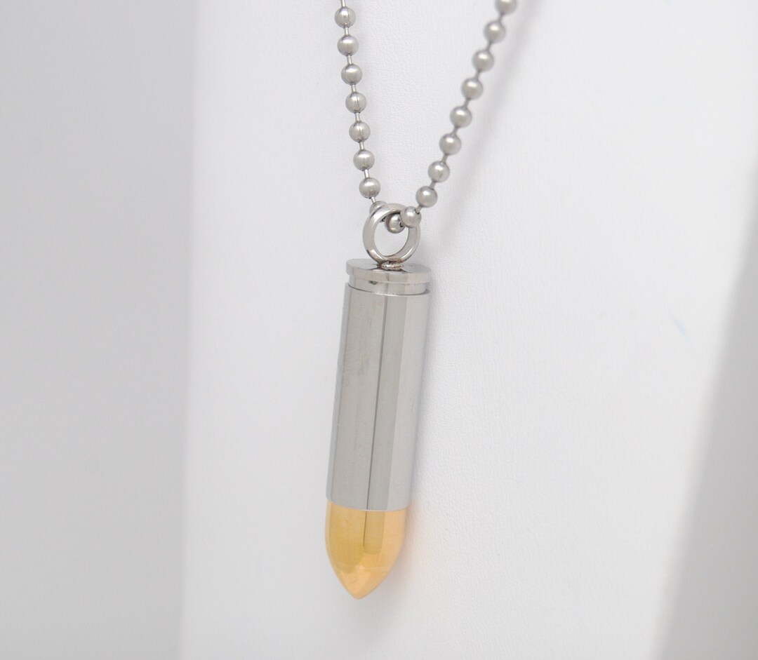 Bullet Urn Necklace || Cremation Ashes Keepsake || Hunter or Sportsman ...