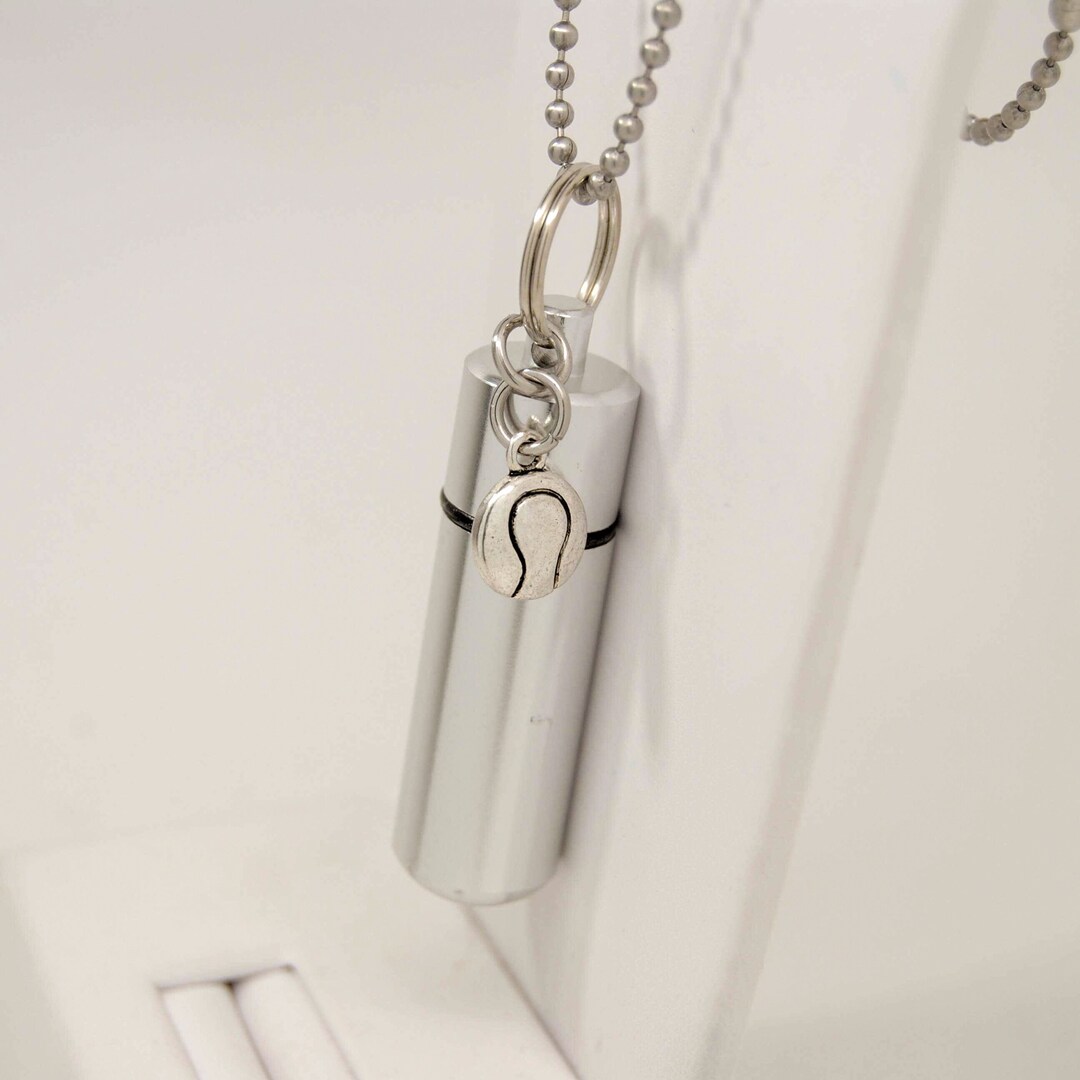 Baseball Cremation Urn Necklace || Baseball Fan Ashes Keepsake ...