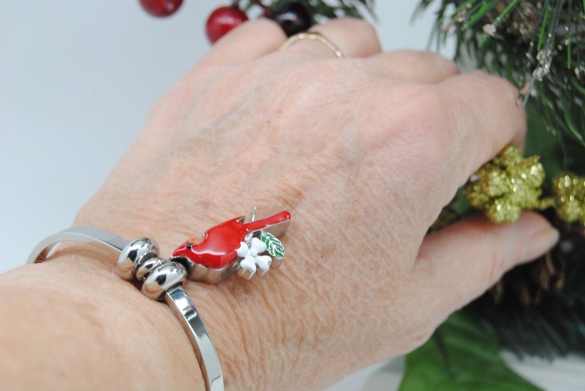 Cardinal Cremation Urn Bracelet Ashes Keepsake Holds | Etsy
