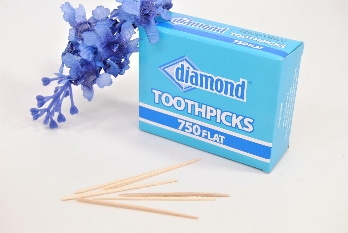 Diamond Brand Flat Wood Toothpicks || Toothpicks 750 per Package || Bar ...