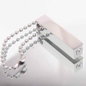 Engraveable Bar Cremation Urn Key Chain || Ashes Keepsake || Sympathy ...