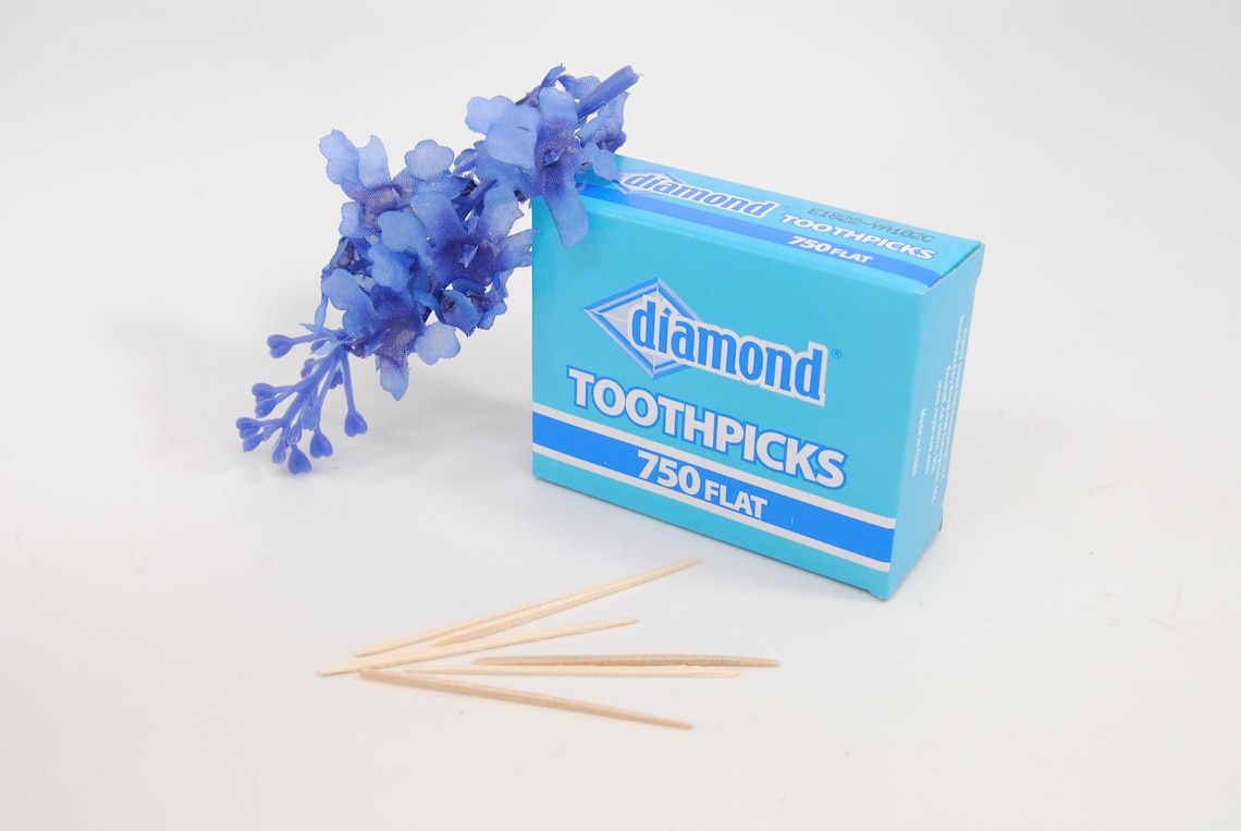Diamond Brand Flat Wood Toothpicks Toothpicks 750 per - Etsy