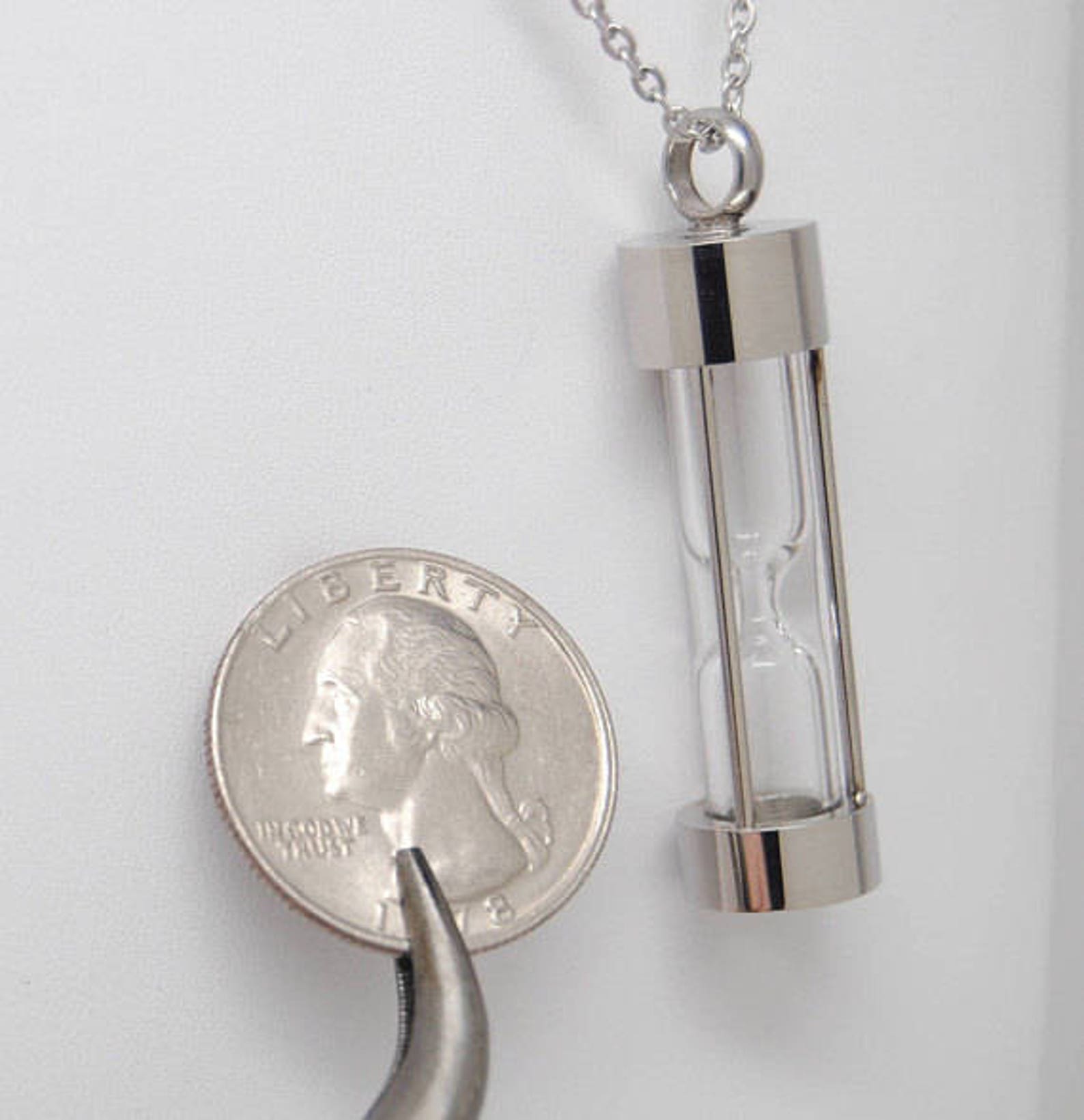 Hourglass Cremation Urn Necklace in Stainless Steel Ashes - Etsy