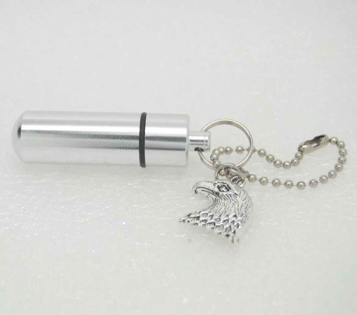 Cremation Keepsake Urn Key Chain with Eagle Charm Ashes | Etsy