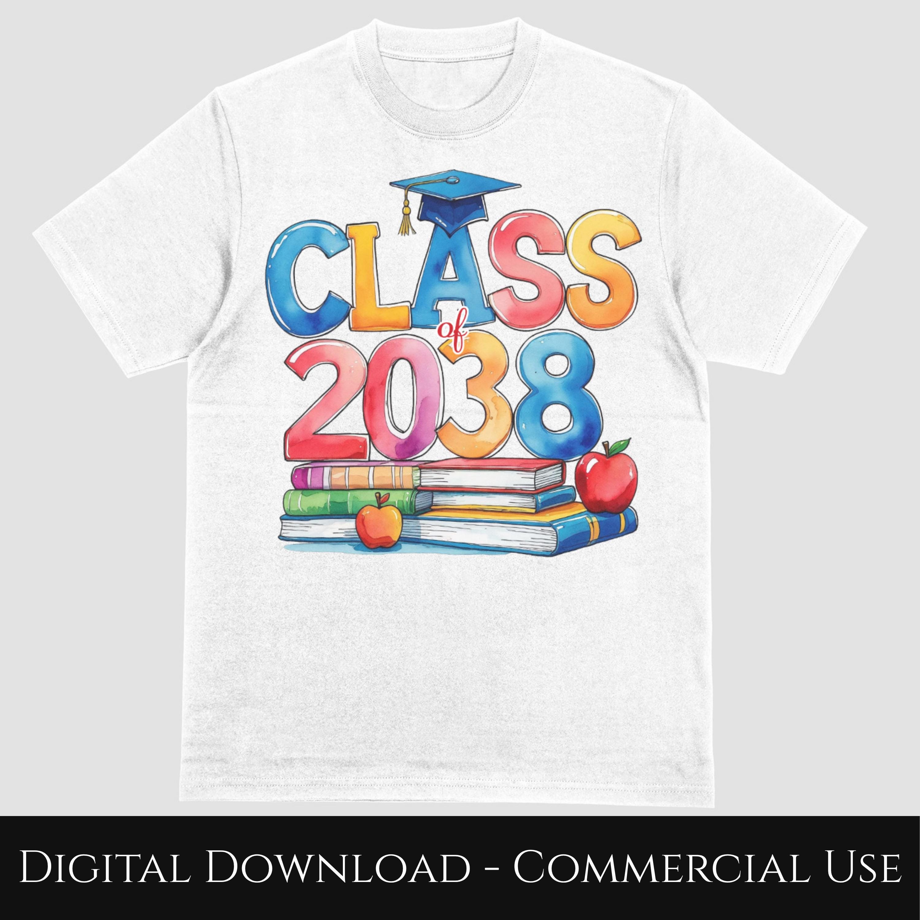 Class of 2038 PNG: Kindergarten Graduation Sublimation Design (digital ...
