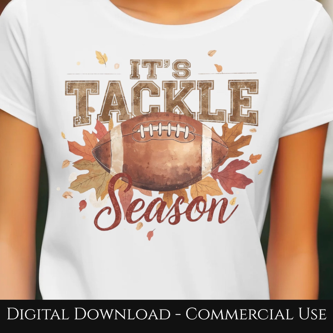 Its Tackle Season PNG, Vintage Watercolor Football Fall Design ...