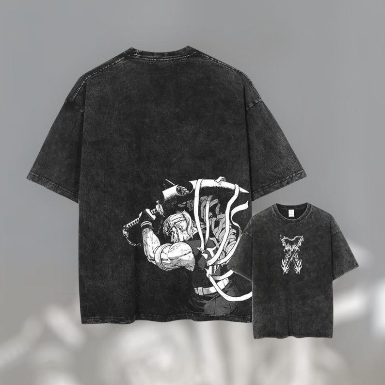Harajuku Demon Slayer Graphic T Shirt Vintage Anime Oversized Shirt ...