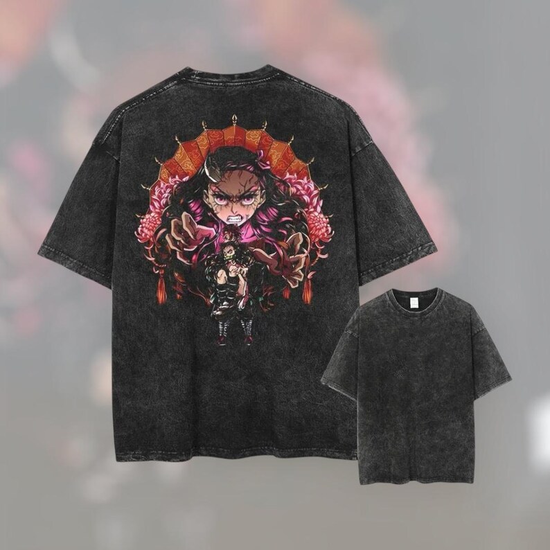 Harajuku Demon Slayer Graphic T Shirt Vintage Anime Oversized Shirt ...