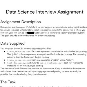 Data Science Job Interview Template Auto Machine Learning Template Tech ...