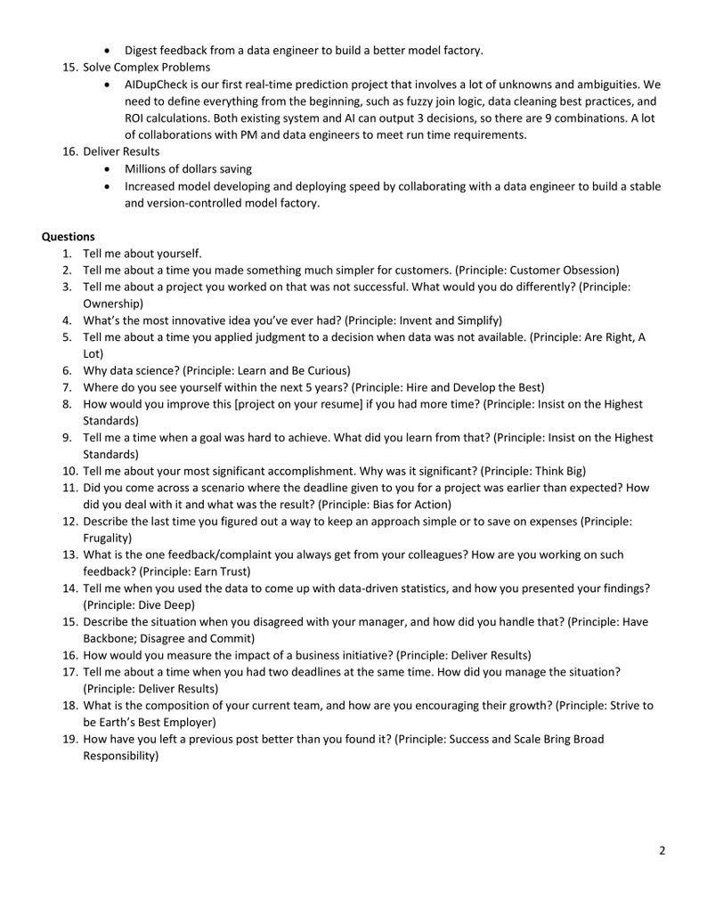 Data Science Job Interview Template Auto Machine Learning Template Tech ...