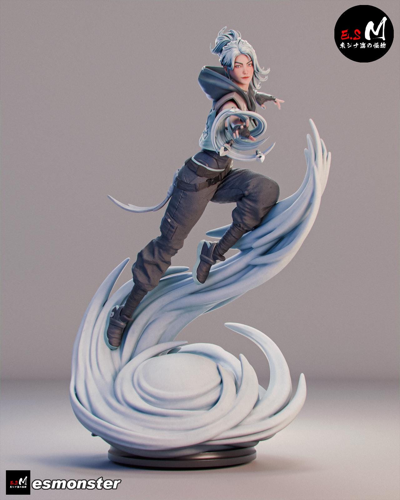 Jett Fan Art Statue Hand-painted Valorant Collectible - Etsy