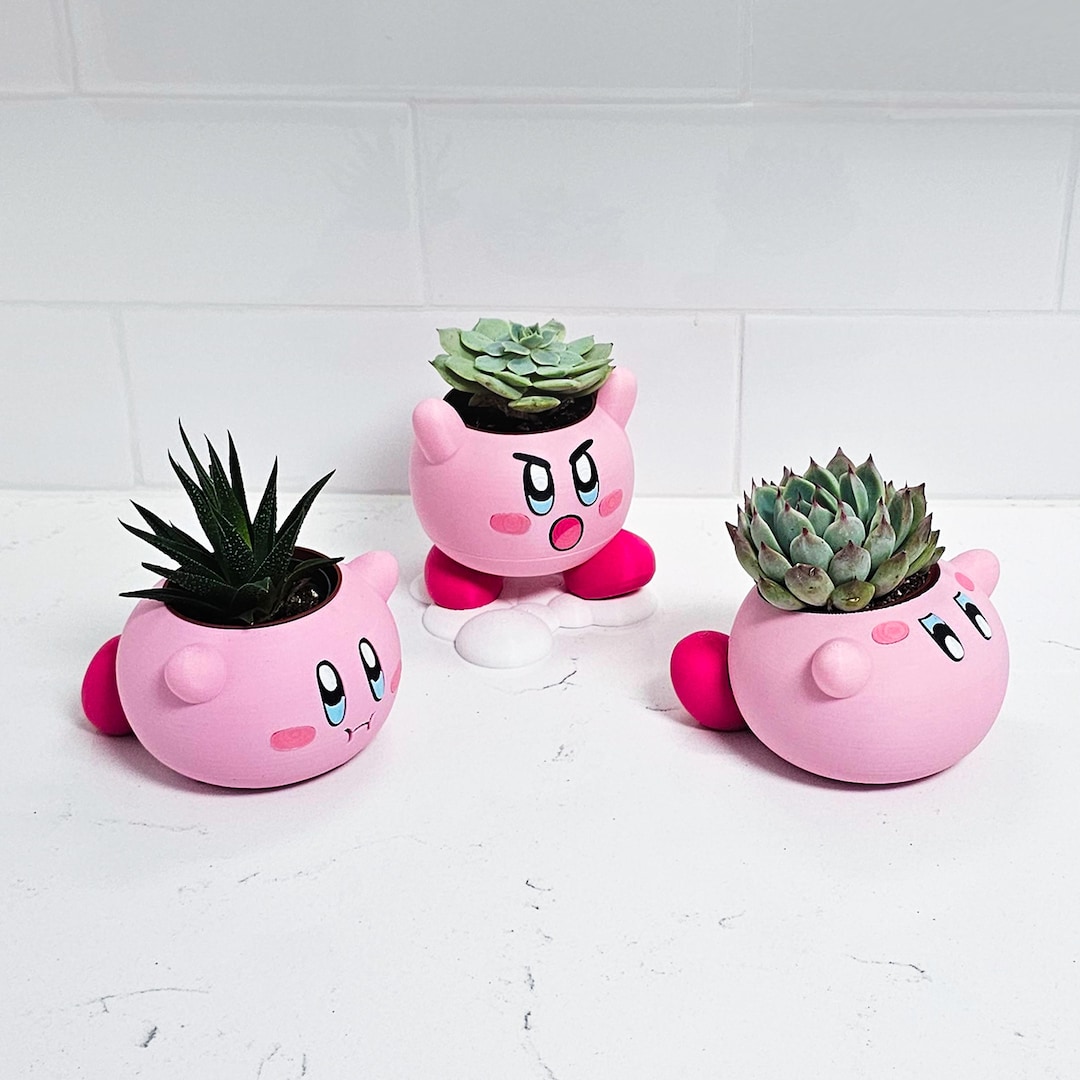 Adorable Kirby Planter Home Decor Gifts for Birthday Presents for Kids ...