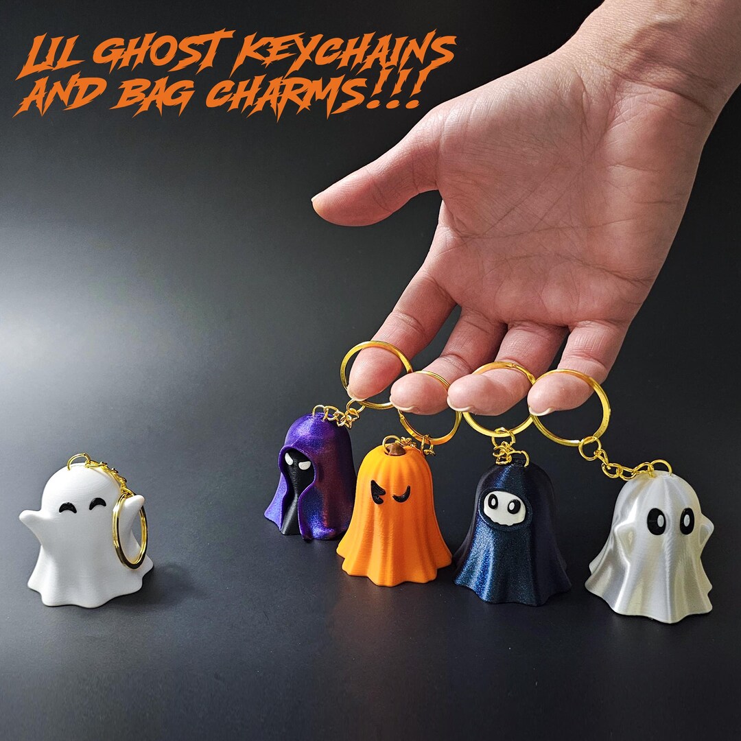 Little Ghost Keychain Halloween Keyring Cute Spooky Bag Charm Ghost ...