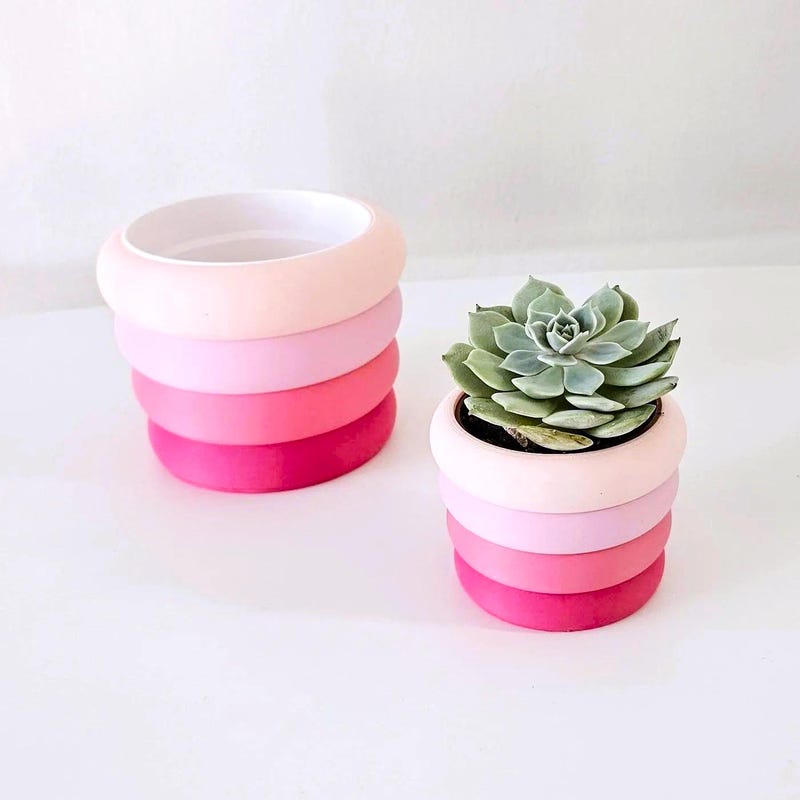 Pink Planter - Etsy