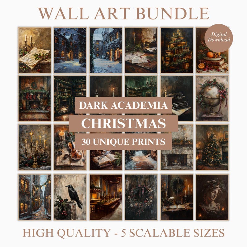 Moody Vintage Library - Etsy