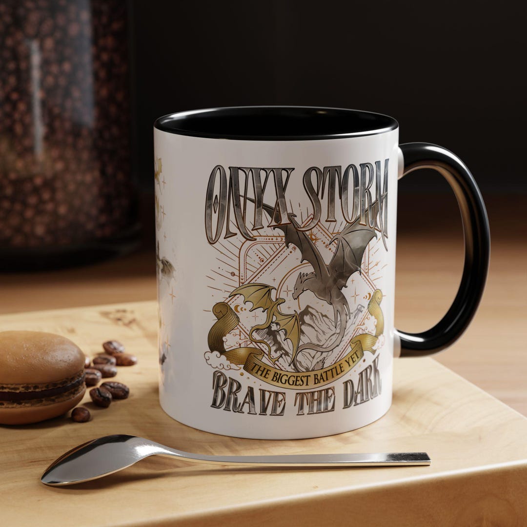 Onyx Storm Mug Fourth Wing Gift Romantasy Reader Mug Onyx Book Party ...