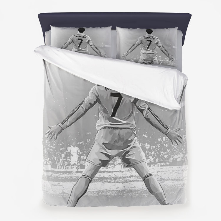 Ronaldo Bedding Set Football Bedcovers Ronaldo Blanket Pillow Soccer ...