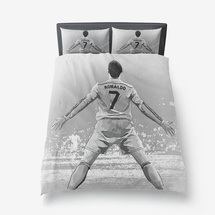 Ronaldo Bedding Set Football Bedcovers Ronaldo Blanket Pillow Soccer ...