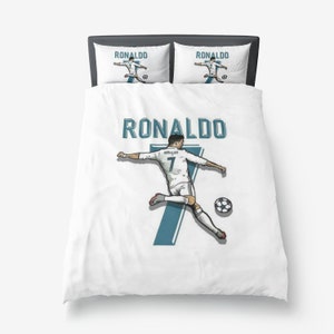 Ronaldo Bedding Set Football Bedcovers Ronaldo Blanket Pillow Soccer ...