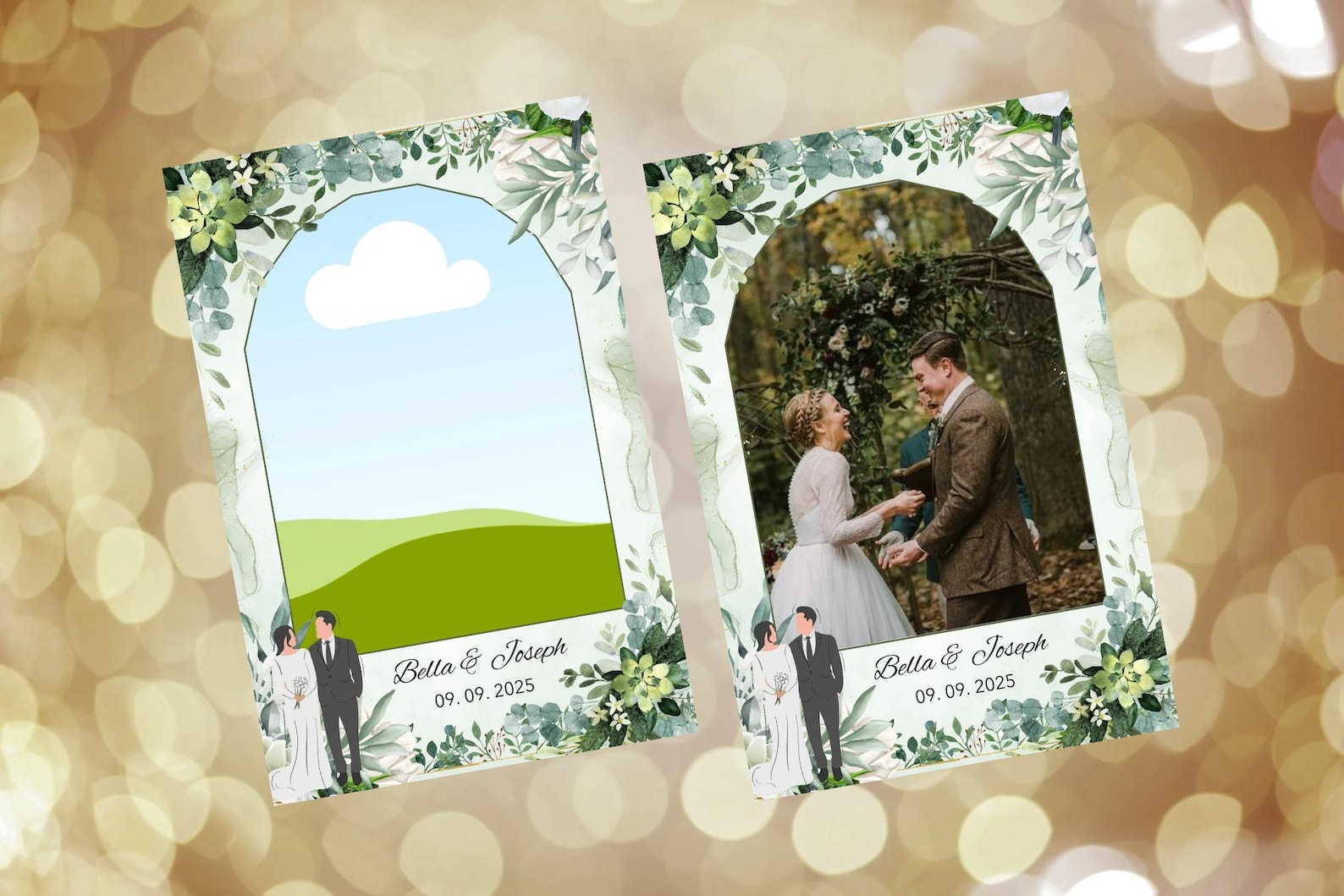 Custom Biblo Wedding Photo Booth Template With 360 Floral Photo Booth ...