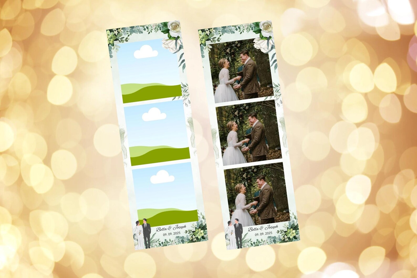 Custom Biblo Wedding Photo Booth Template With 360 Floral Photo Booth ...