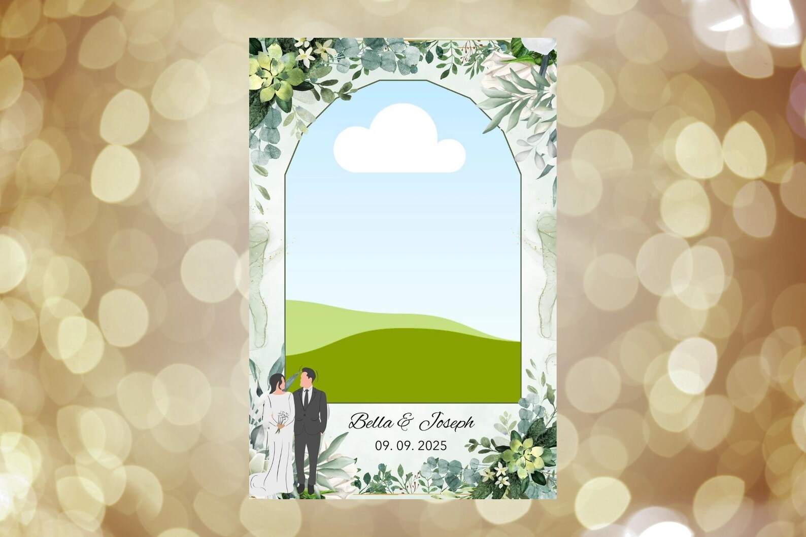 Custom Biblo Wedding Photo Booth Template With 360 Floral Photo Booth ...