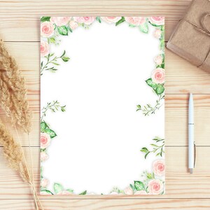 Letter Frames Canva, Letter Frames Floral, Us Size Letter, Customizable ...