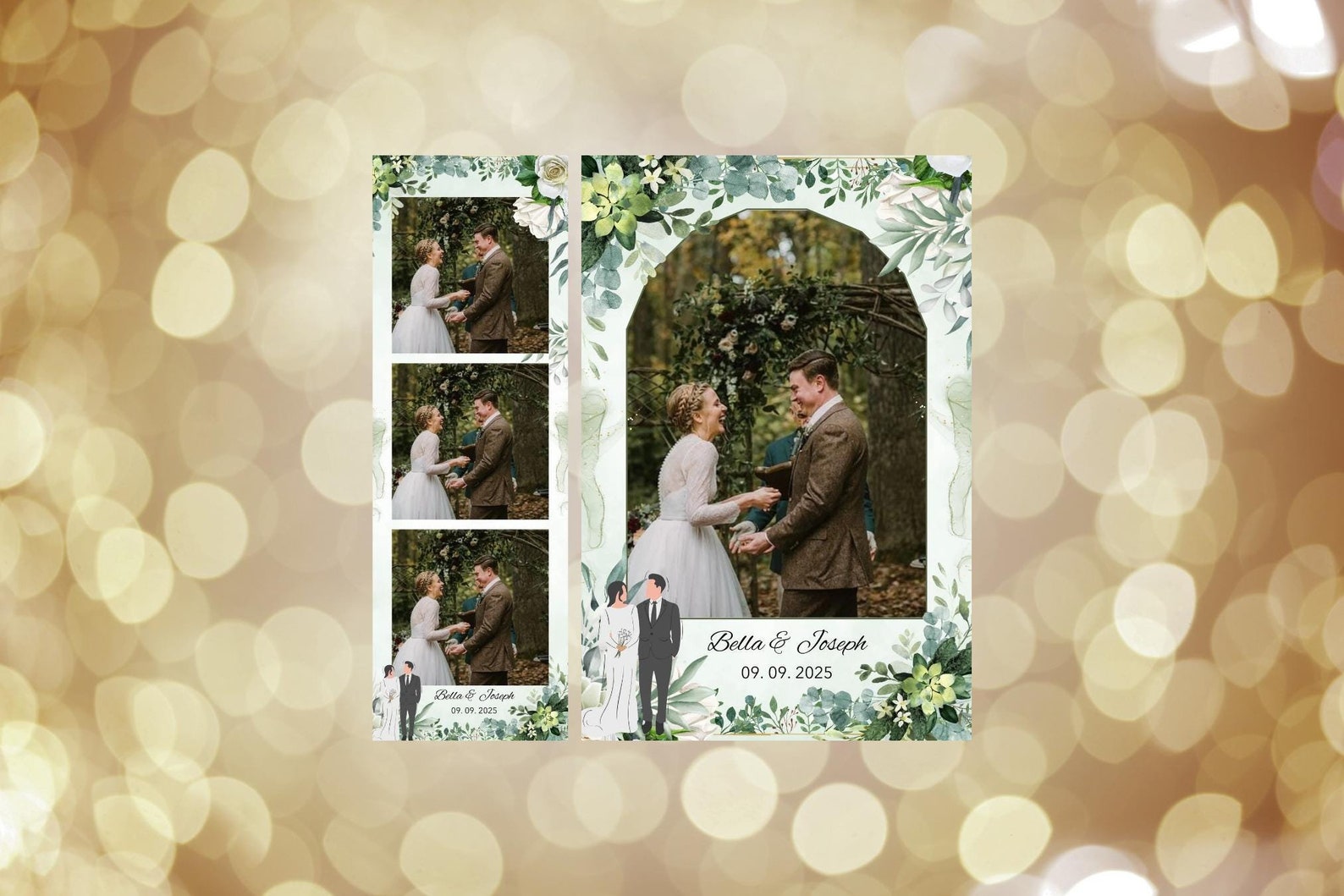 Custom Biblo Wedding Photo Booth Template With 360 Floral Photo Booth ...