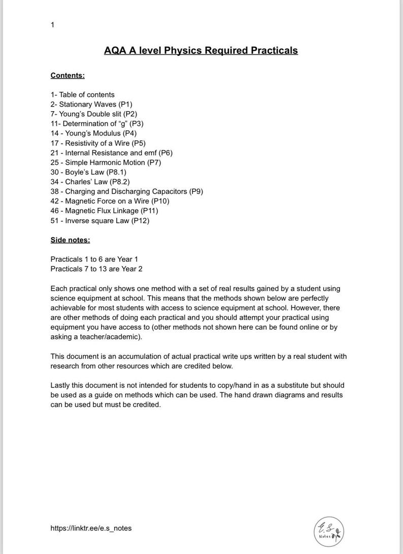 AQA A Level Physics Ultimate Guide (year 1+2) - Etsy