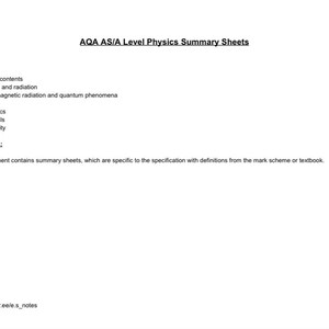 AQA AS/A Level Physics Ultimate Guide (year 1) - Etsy