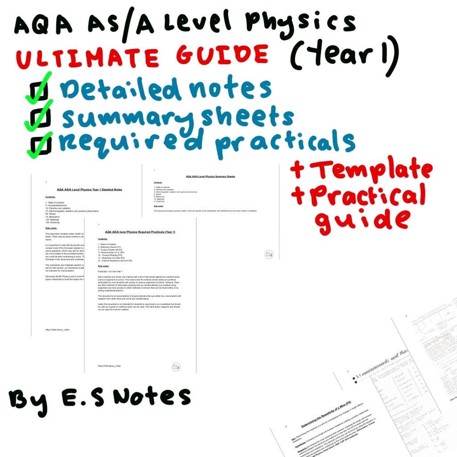 AQA AS/A Level Physics Ultimate Guide (year 1) - Etsy