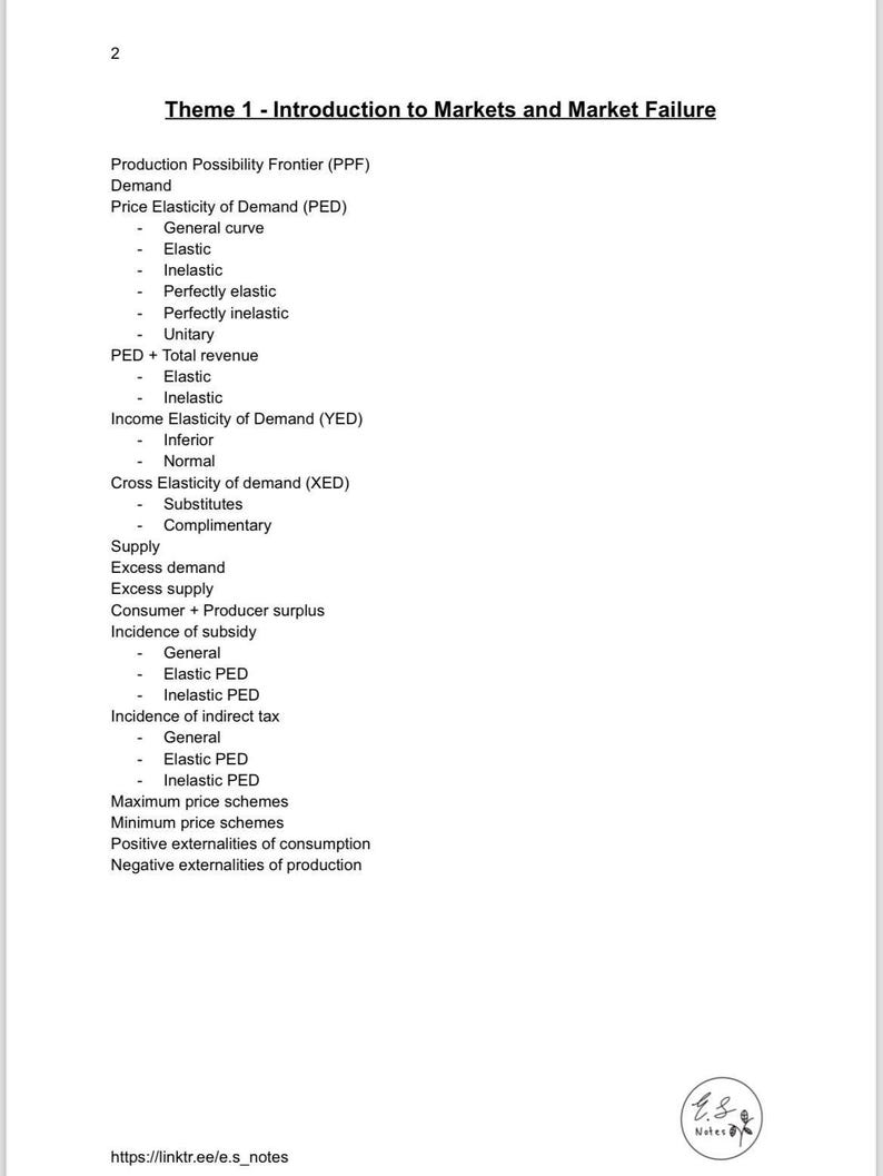 Edexcel AS/A Level Economics Diagrams (year 1) - Etsy