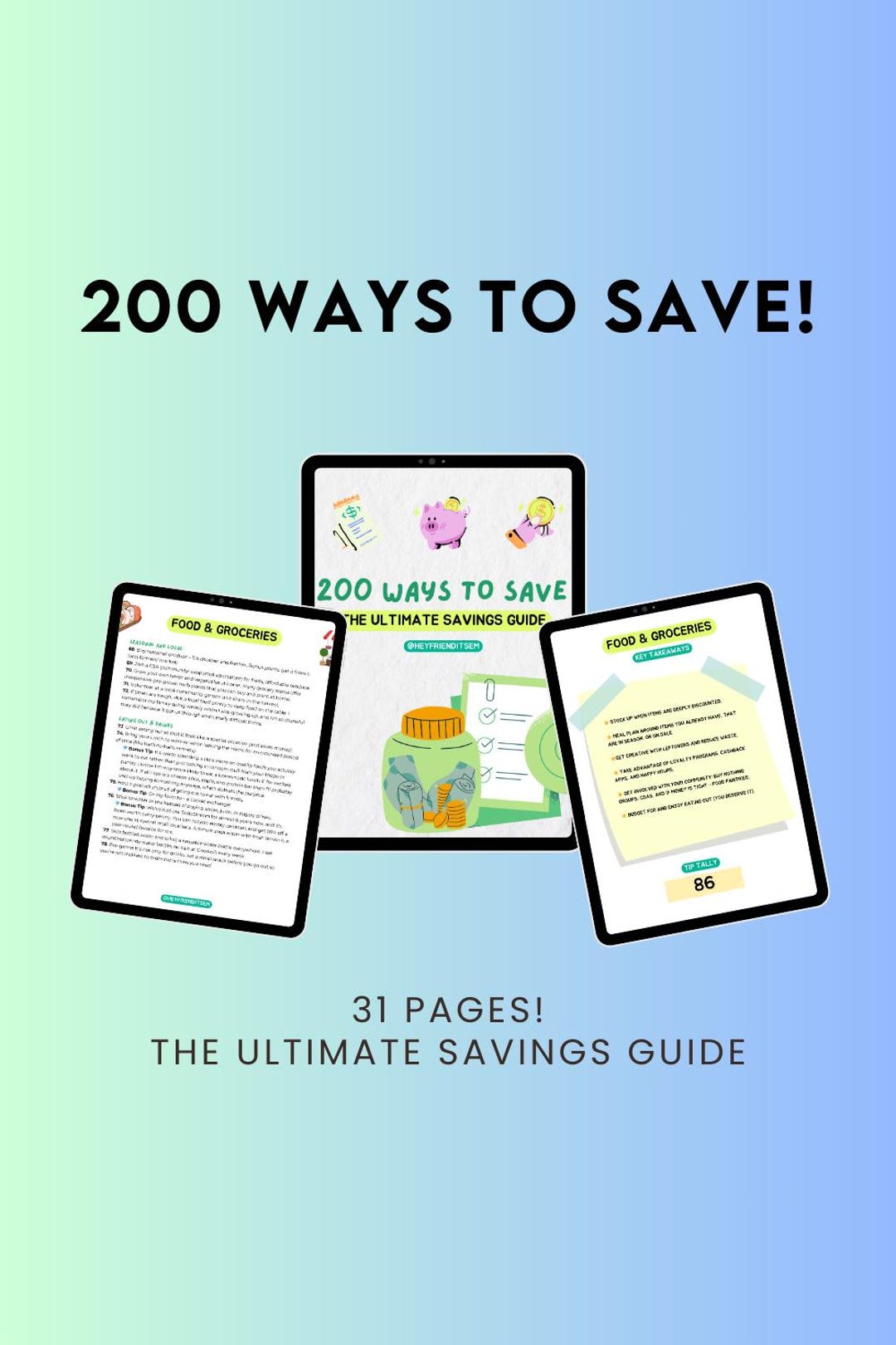 200 Ways to Save: the Ultimate Savings Guide | Money Saving Tips Ebook ...